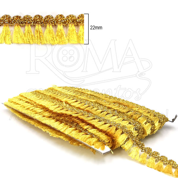 Galão Metalizado - 22mm x 20m - Dourado - MOD.40
