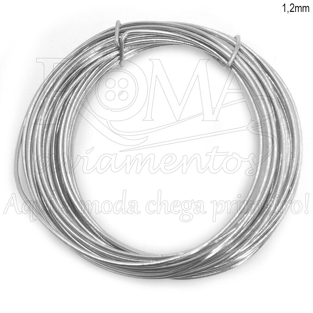 Arame Metalizado Liso - 1,2mm x 5m - Prata - 060396